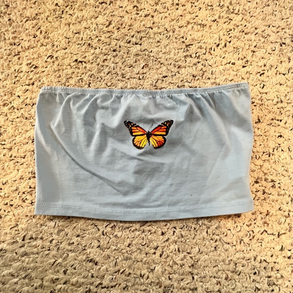 SHEIN | Tops | 3 For Shein Light Blue Tube Top | Poshmark
